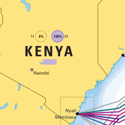 Africa Telecommunications Map 2022