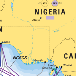 Africa Telecommunications Map 2022
