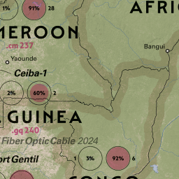 Africa Telecommunications Map 2024